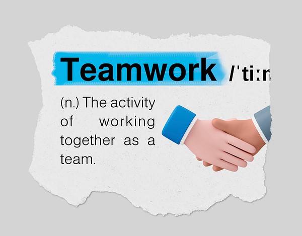 Teamwork definition, torn dictionary word, | Free Photo - rawpixel