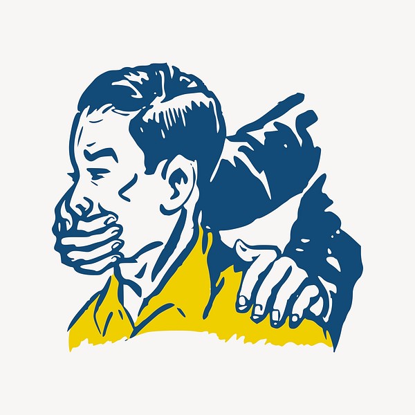 Silence clipart, cartoon character illustration | Free PSD - rawpixel