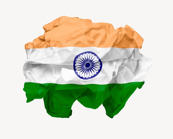 India flag crumpled paper, national | Free Photo - rawpixel
