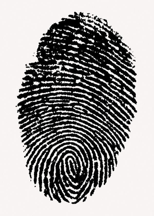 Black fingerprint sticker, biometrics technology | Premium PSD - rawpixel