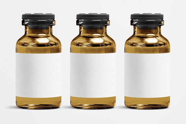 Amber injection vial glass bottle | Free Photo - rawpixel