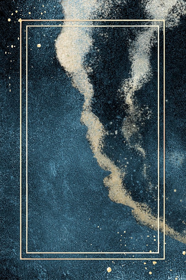 Rectangle gold frame dark blue | Premium Vector - rawpixel
