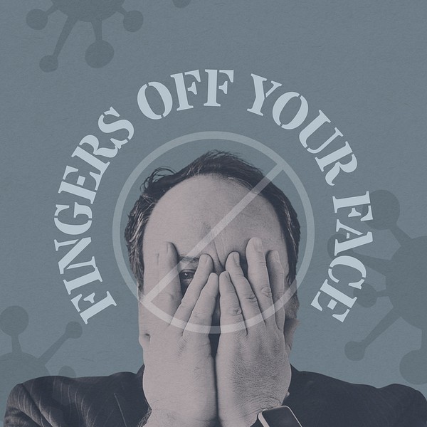 Fingers your face prevent coronavirus | Premium Vector Template - rawpixel