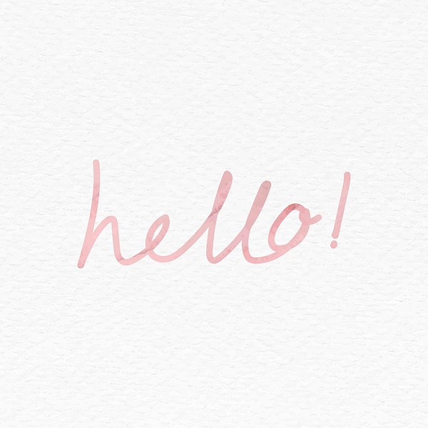 Pink hello typography design resource | Premium Vector - rawpixel