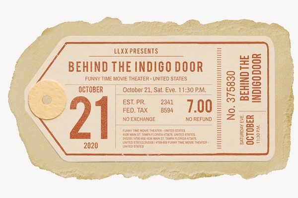 Vintage movie ticket, ripped paper | Premium Photo - rawpixel