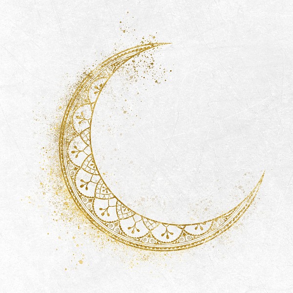 Gold moon sticker, festive collage | Premium PSD - rawpixel