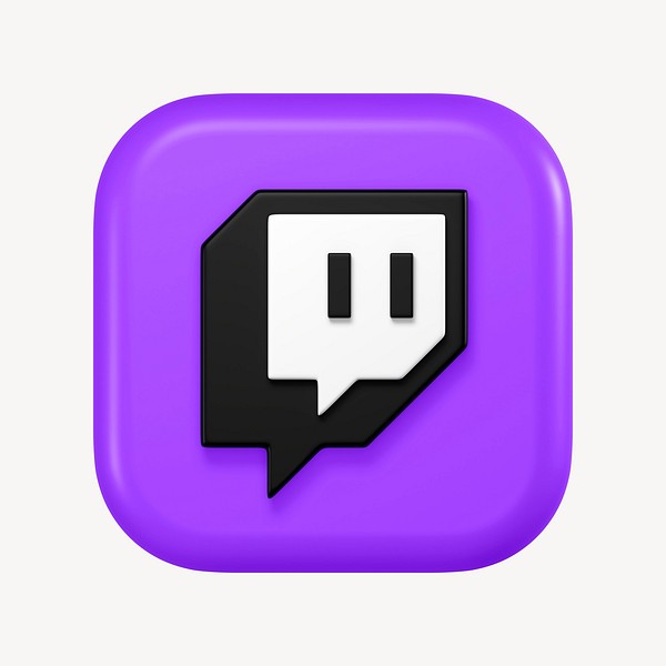 Twitch icon social media 3D | Premium PSD - rawpixel