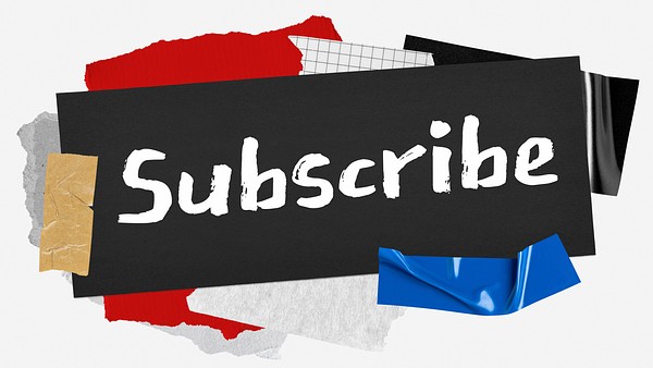 Subscribe word typography, aesthetic paper | Free Photo - rawpixel