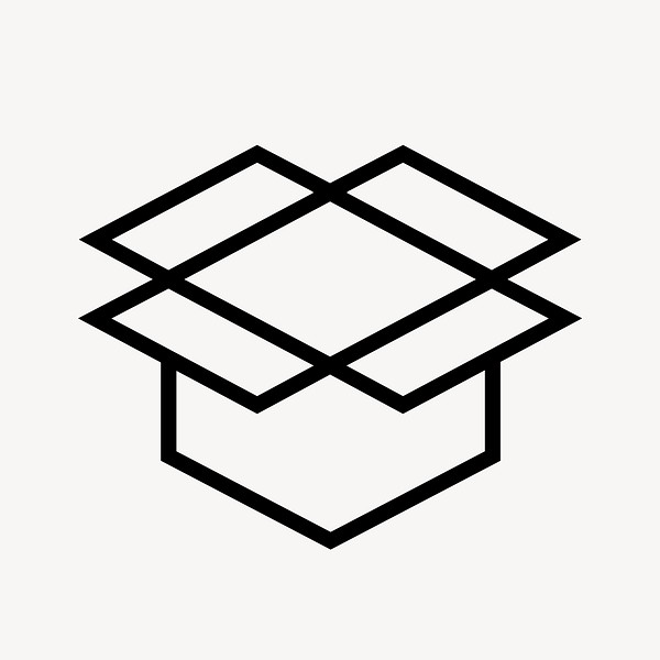 Open box icon, line art | Premium Vector - rawpixel