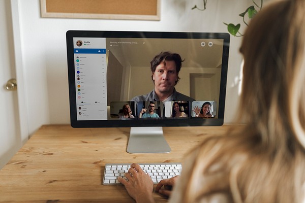 Businesswoman having a video conference | Free Photo - rawpixel