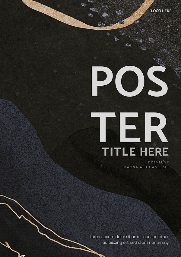 Dark tone printable advertisement paper | Premium Vector Template ...