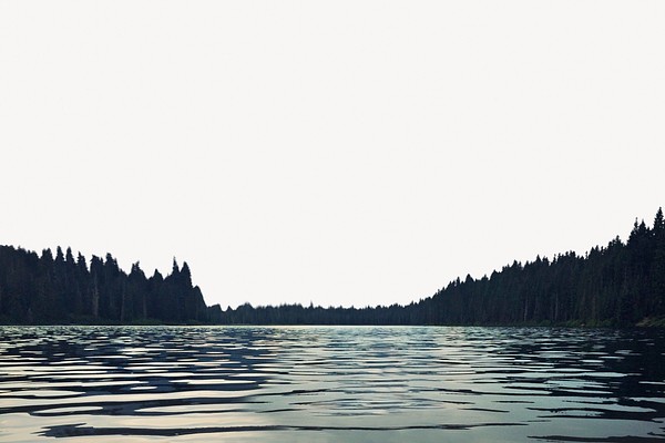 Lake landscape border collage element, | Free PSD - rawpixel