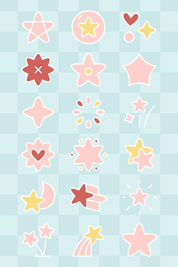 Colorful star shape icon collection | Premium Vector - rawpixel