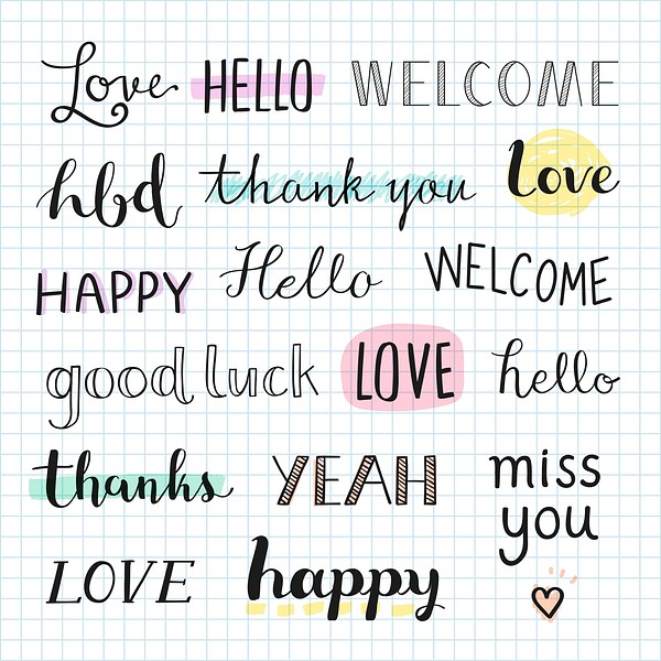 Greetings typography design vector collection | Premium Vector - rawpixel