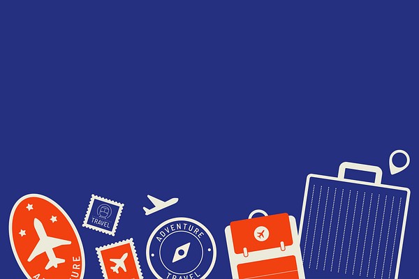 Colorful red and blue travel | Premium Vector - rawpixel