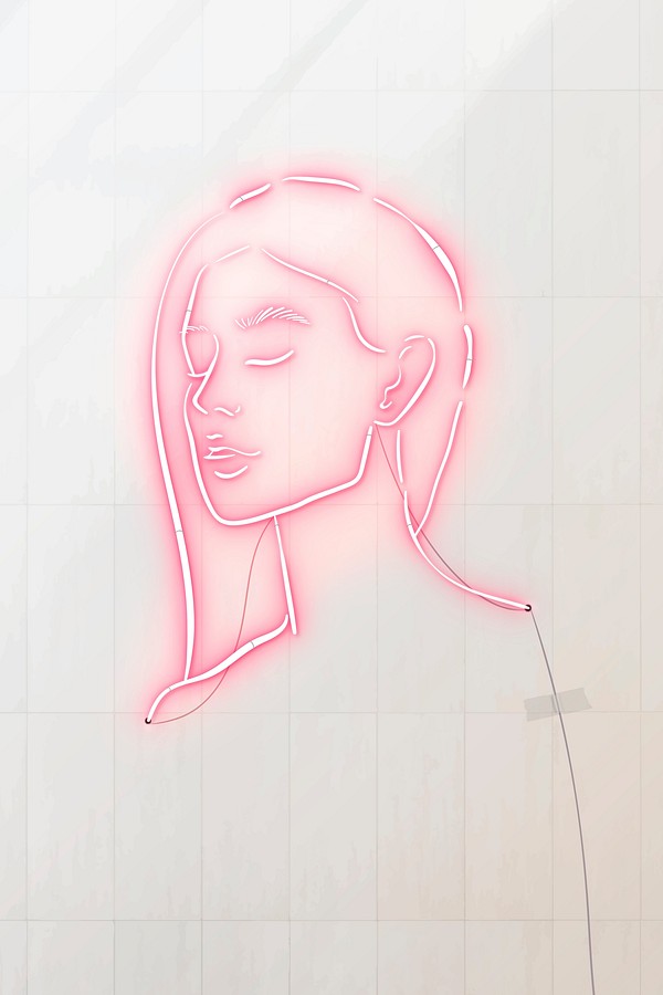 Feminine neon sign design resource | Premium Vector - rawpixel