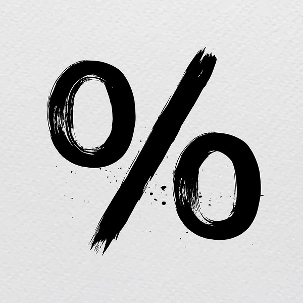 Percentage sign brush stroke style | Premium Vector - rawpixel