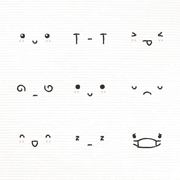 Cute emoticon design element vector | Premium Vector - rawpixel