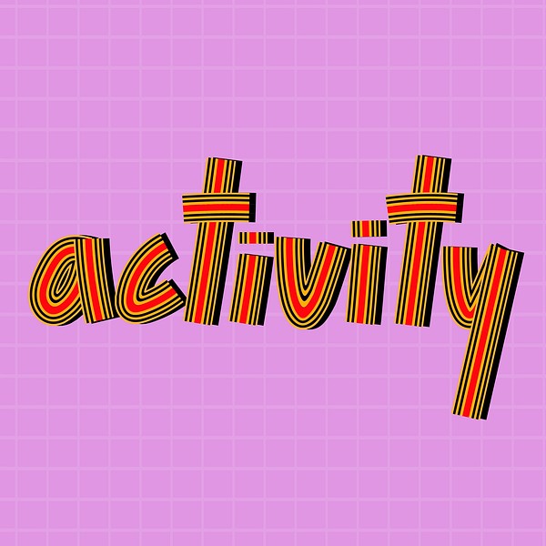 Activity text vector health word | Premium Vector - rawpixel