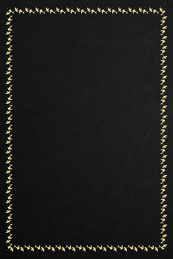 Yellow ornamental frame black background | Free PSD - rawpixel