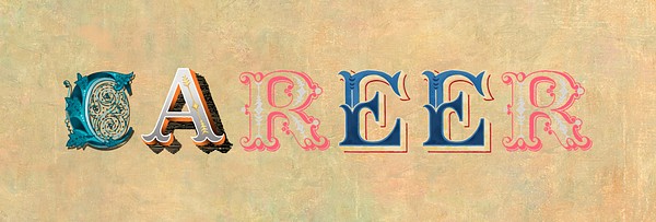 Career word ornamental font typography | Free Photo - rawpixel