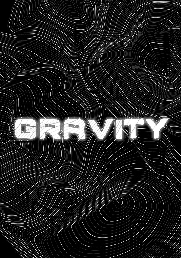 White neon gravity word topographic | Free Photo - rawpixel