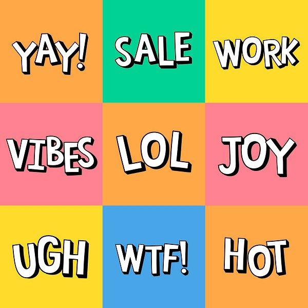 Bold words shadow typography vector | Premium Vector - rawpixel