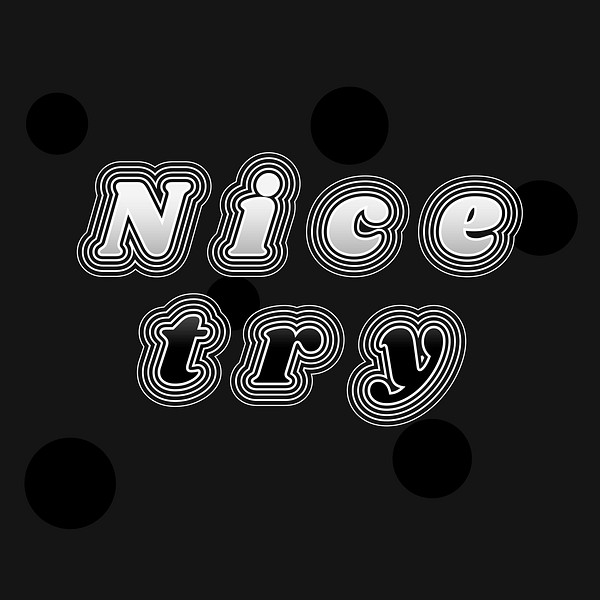 Nice try retro font typography | Premium Vector - rawpixel