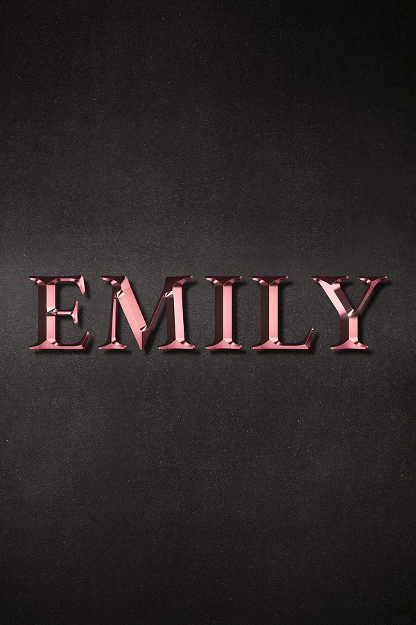 Emily typography rose gold design | Free Photo - rawpixel