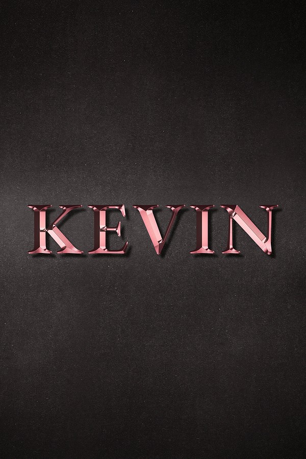 Kevin typography rose gold design | Free Photo - rawpixel
