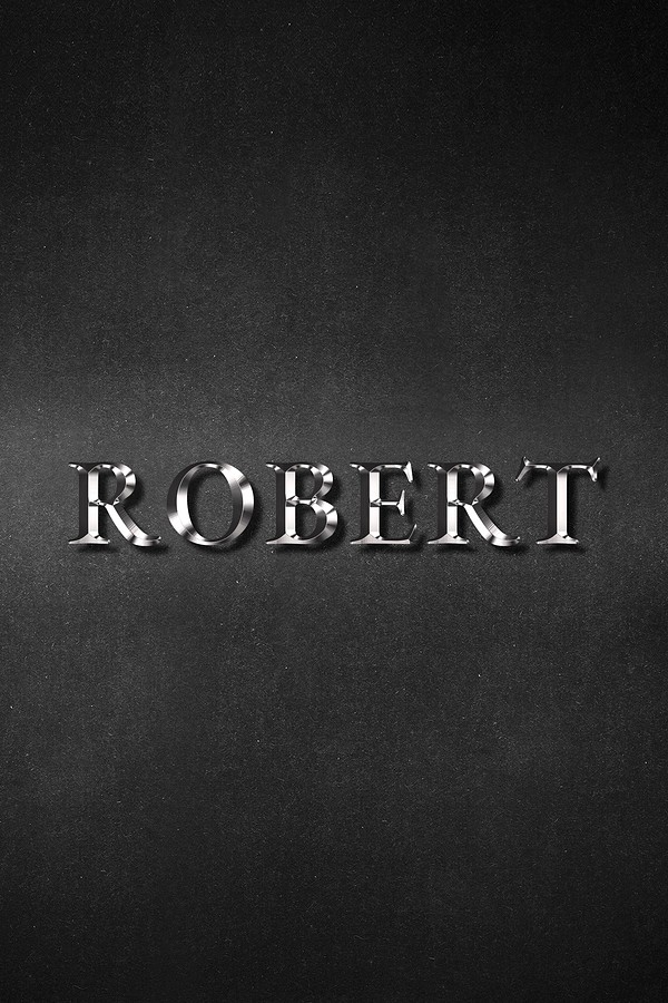 Robert typography silver metallic effect | Free Photo - rawpixel