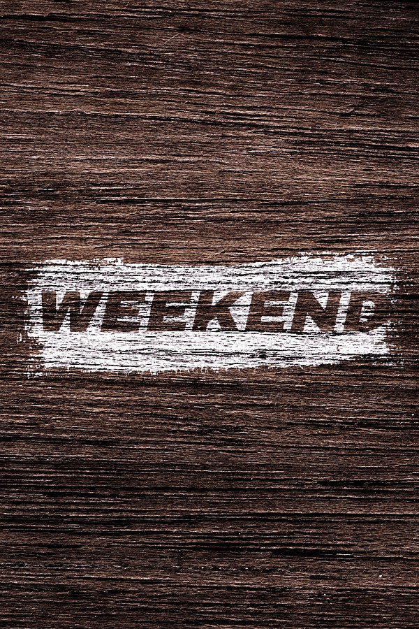Weekend lettering wood texture brush | Free Photo - rawpixel