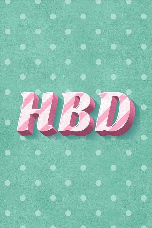 HBD text 3d vintage word | Free Photo - rawpixel