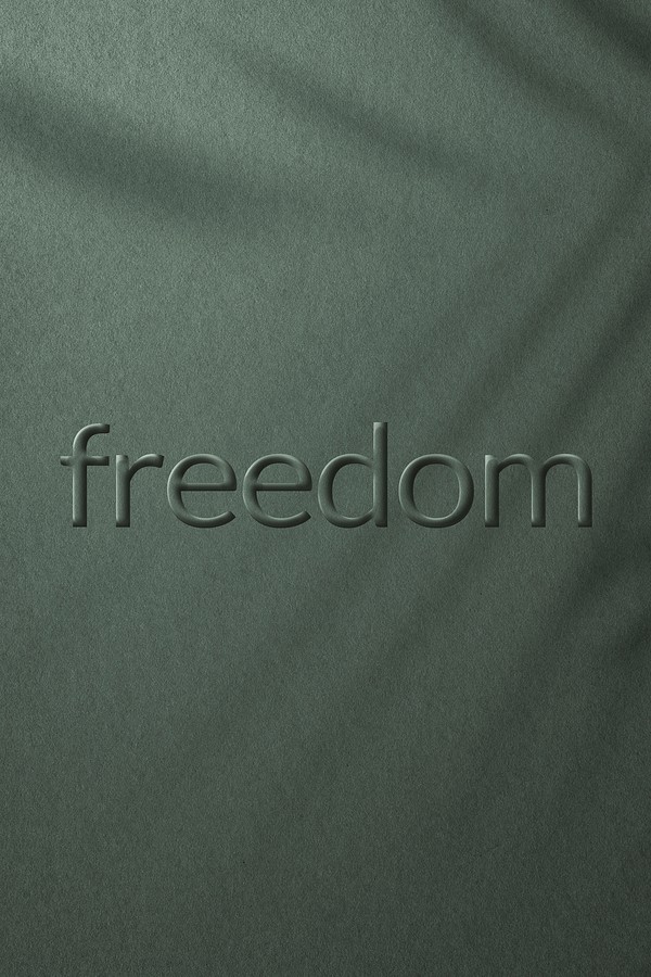 Freedom embossed word typography design | Free Photo - rawpixel