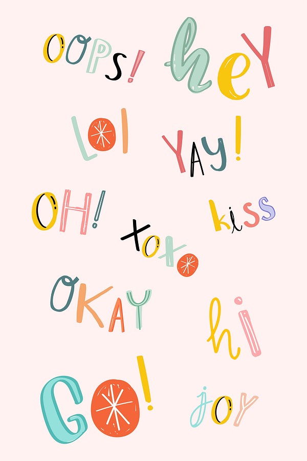 Chat word set word vector | Premium Vector - rawpixel