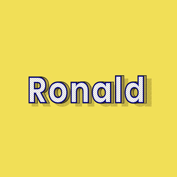 Ronald name halftone shadow style | Premium Photo - rawpixel