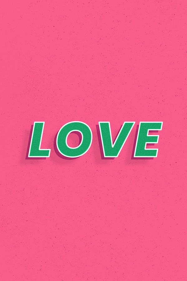 Retro love word bold text | Free Photo - rawpixel