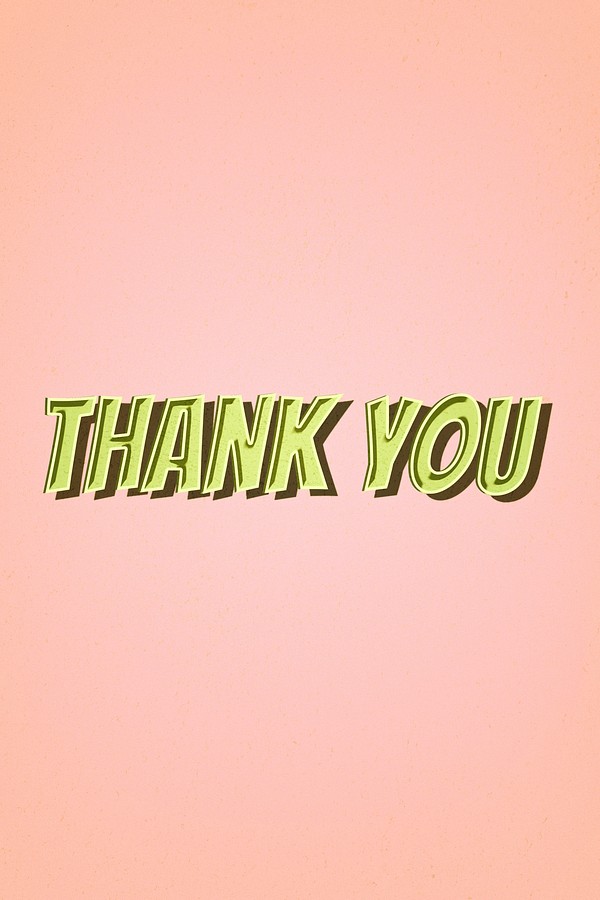 Thank you message retro typography | Free Photo - rawpixel
