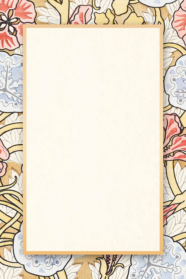Rectangle antique floral frame vector | Premium Vector - rawpixel