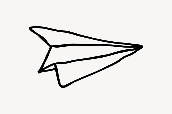 Paper plane doodle, cute element | Premium Vector - rawpixel