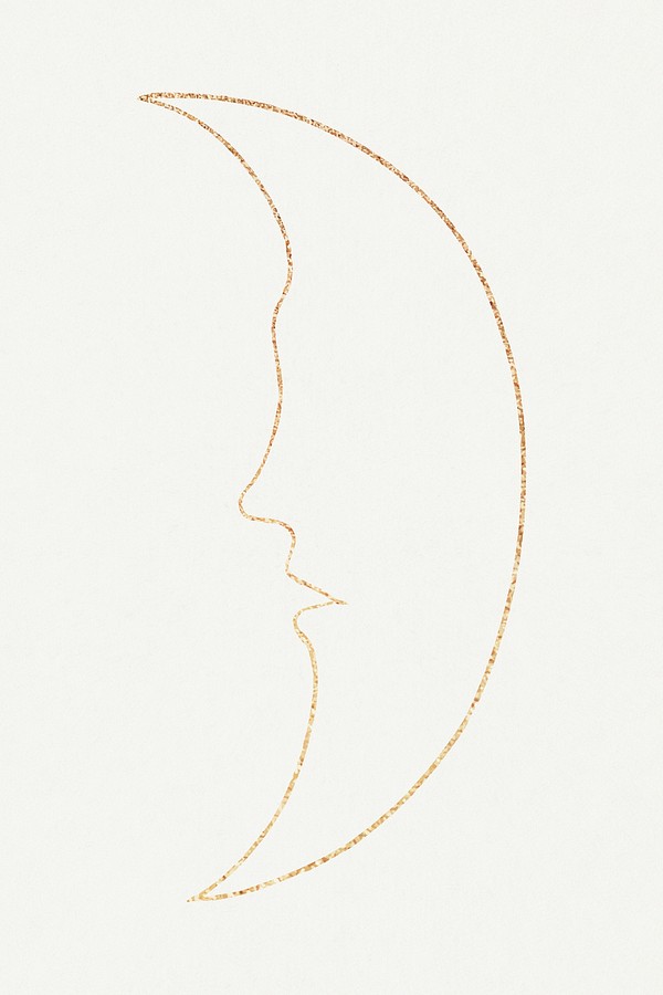 Celestial crescent moon design element | Premium PSD - rawpixel