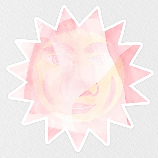 Pink celestial sun face ray | Premium PSD - rawpixel