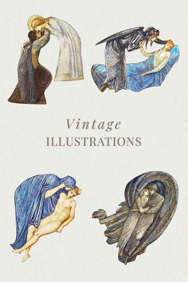 Vintage allegory illustration design element | Premium PSD - rawpixel