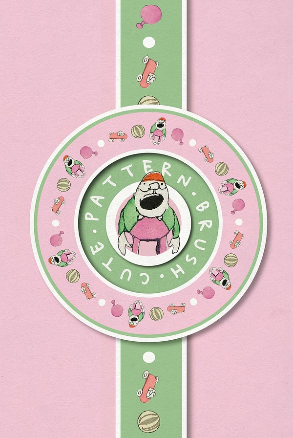 Cute pattern brush vector toys | Premium Vector - rawpixel