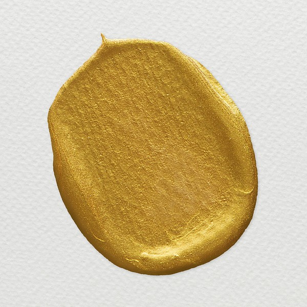 Metallic yellow paint stroke illustration | Premium PSD - rawpixel