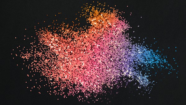 Dusty pink and blue particles | Premium PSD - rawpixel
