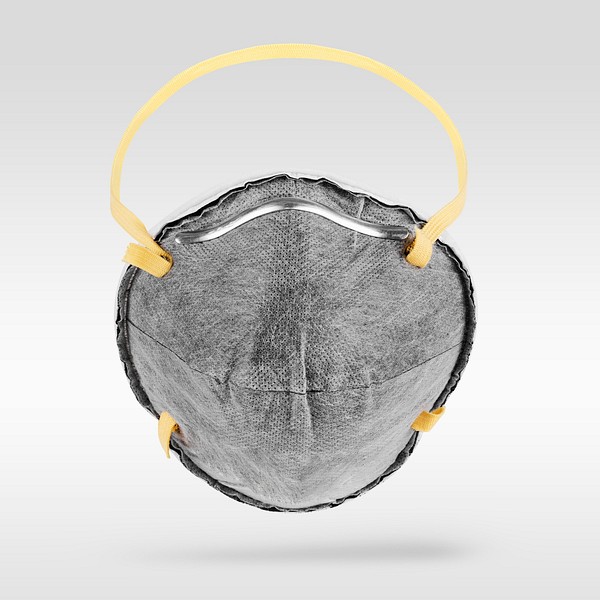 Anti pollution face mask on gray | Premium PSD Mockup - rawpixel