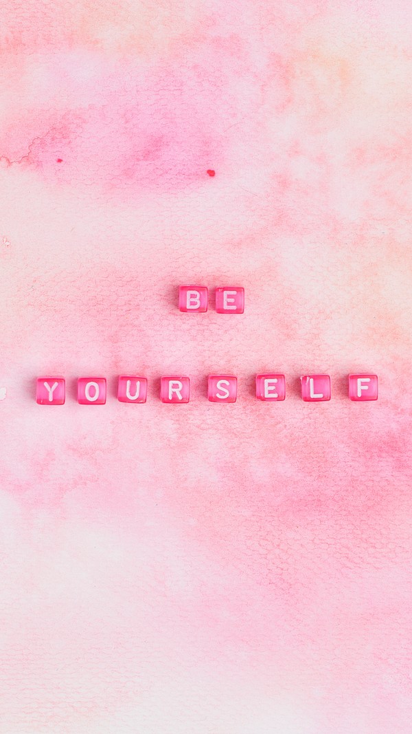 Pink BE YOURSELF beads word | Free Photo - rawpixel
