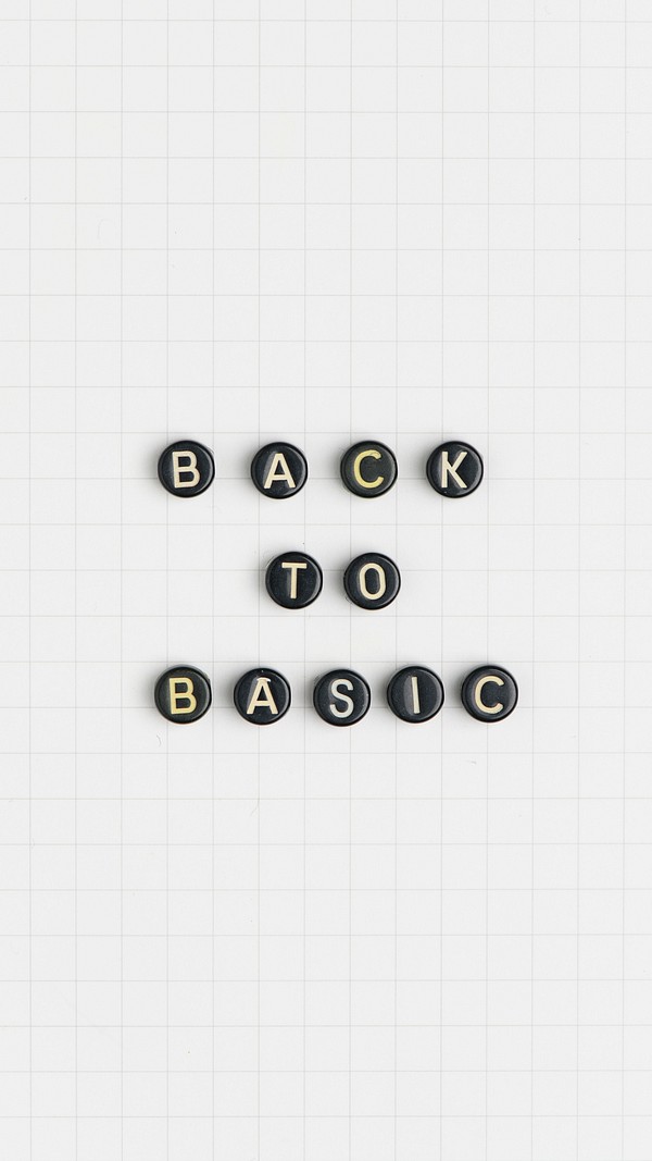 Black BACK BASIC beads text | Free Photo - rawpixel