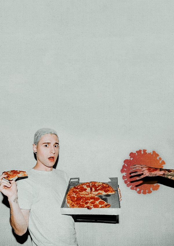 Coronavirus contaminated hand reaching for pizza | Free Photo - rawpixel
